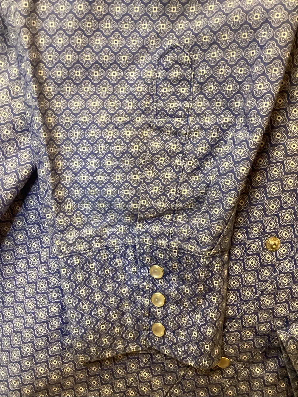 Wrangler | Shirts | Wrangler Wrancher Mens Blue Print Pearl Buttondown ...